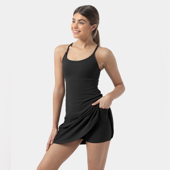 HALARA | Dresses | Halara Softlyzero Plush Backless Soft Active Dress ...
